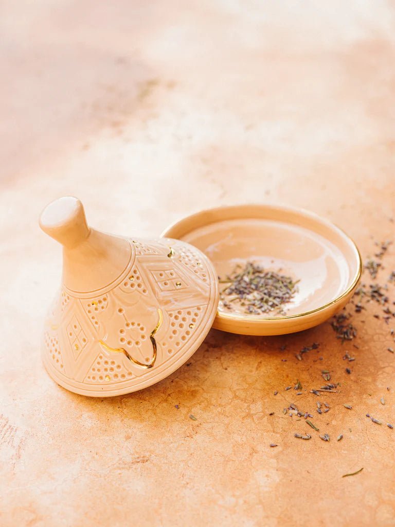 Engraved Tagine // Sahara & Gold // Large – M A H R I M A H R I