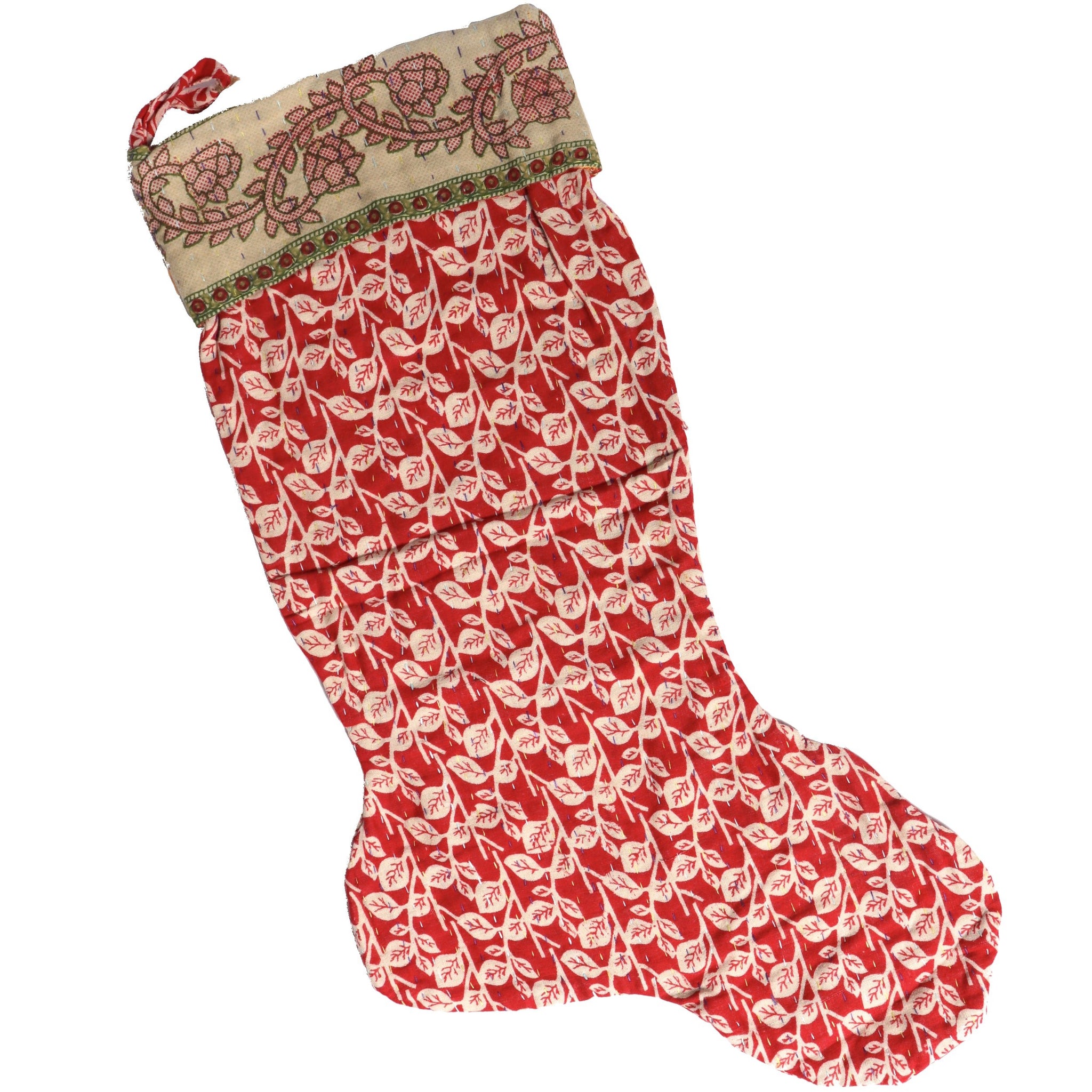 Kantha Christmas Stocking M A H R I M A H R I